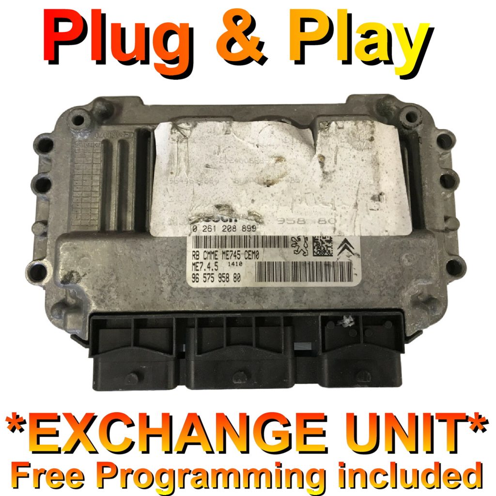 Citroen C4 1.6 Peugeot ECU Bosch 0261208899 | 9657595880 | ME7.4.5 ...