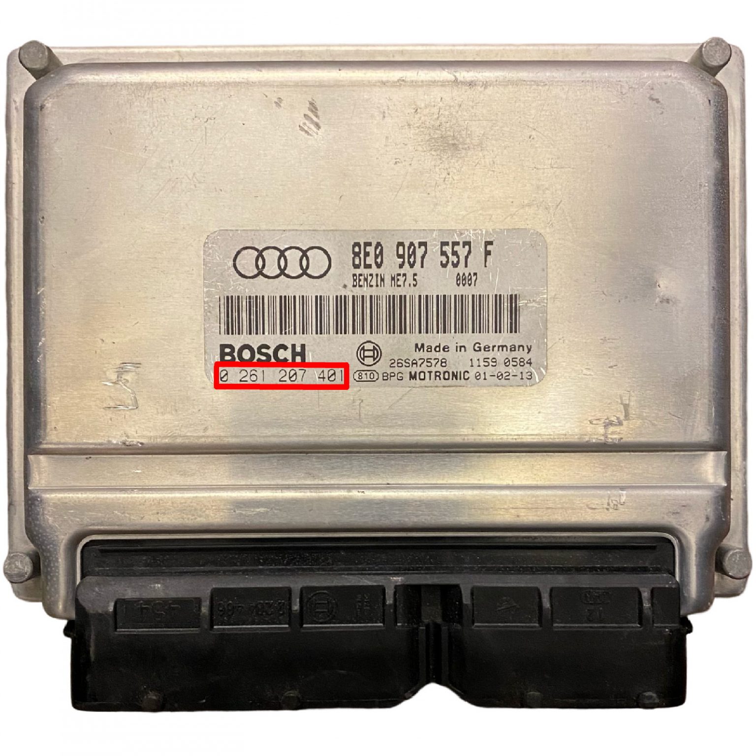 Audi A4 B6 2.0 (ALT 20v) ECU Bosch 0261207401 | 8E0907557F | ME7.5 ...