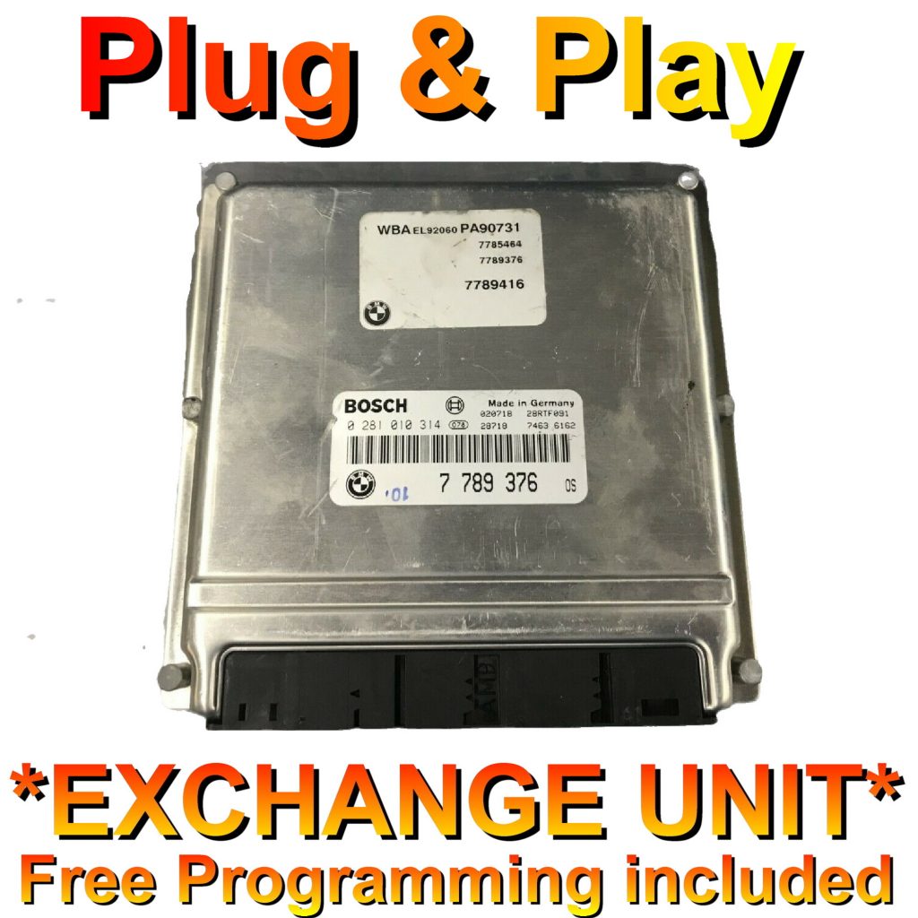 BMW ECU Bosch 0281010314 | 7789376 | Plug+Play Exchange unit Buy Now