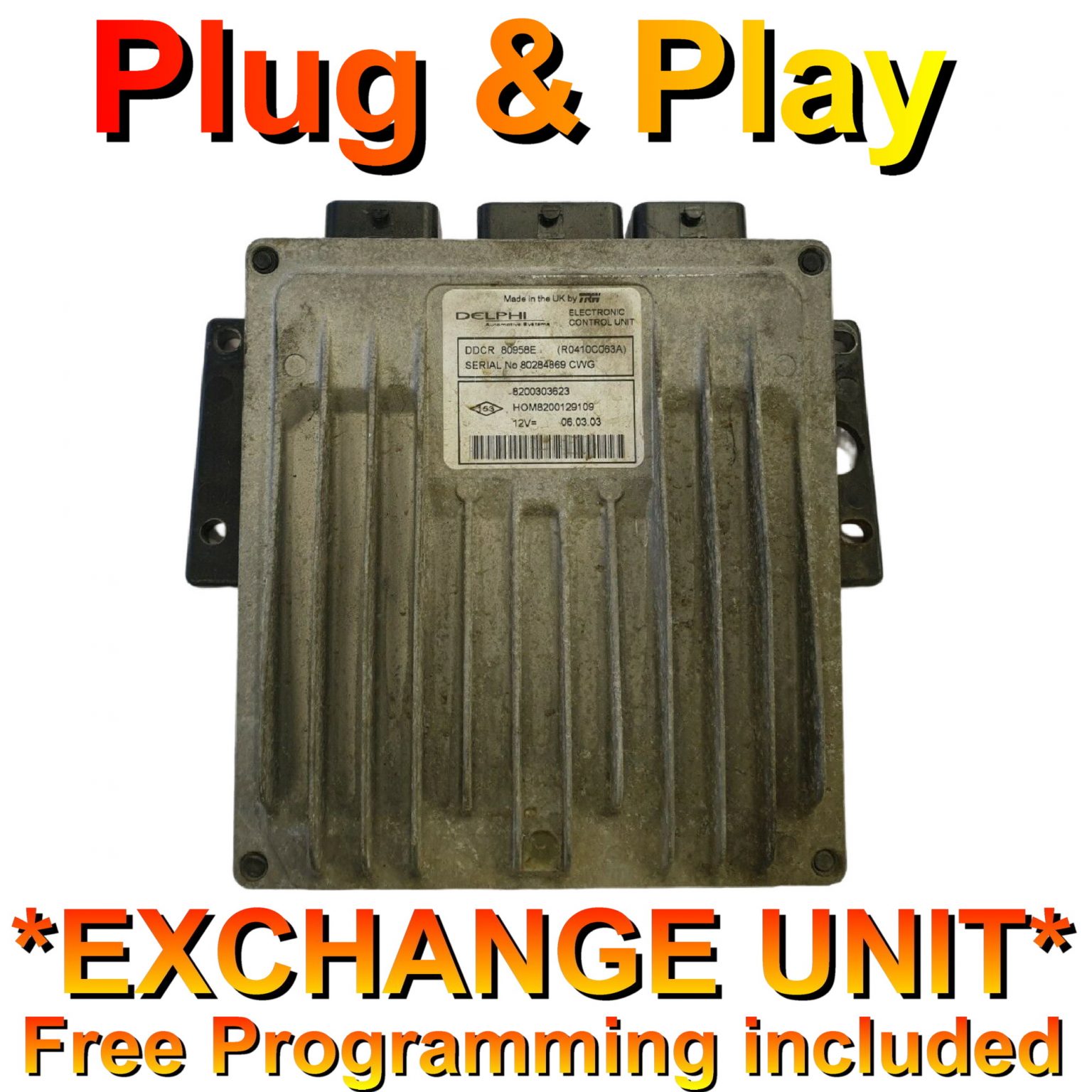 Renault Kangoo 1.5 DCI ECU Delphi 8200303623 | 3200129109 DDCR | Plug ...