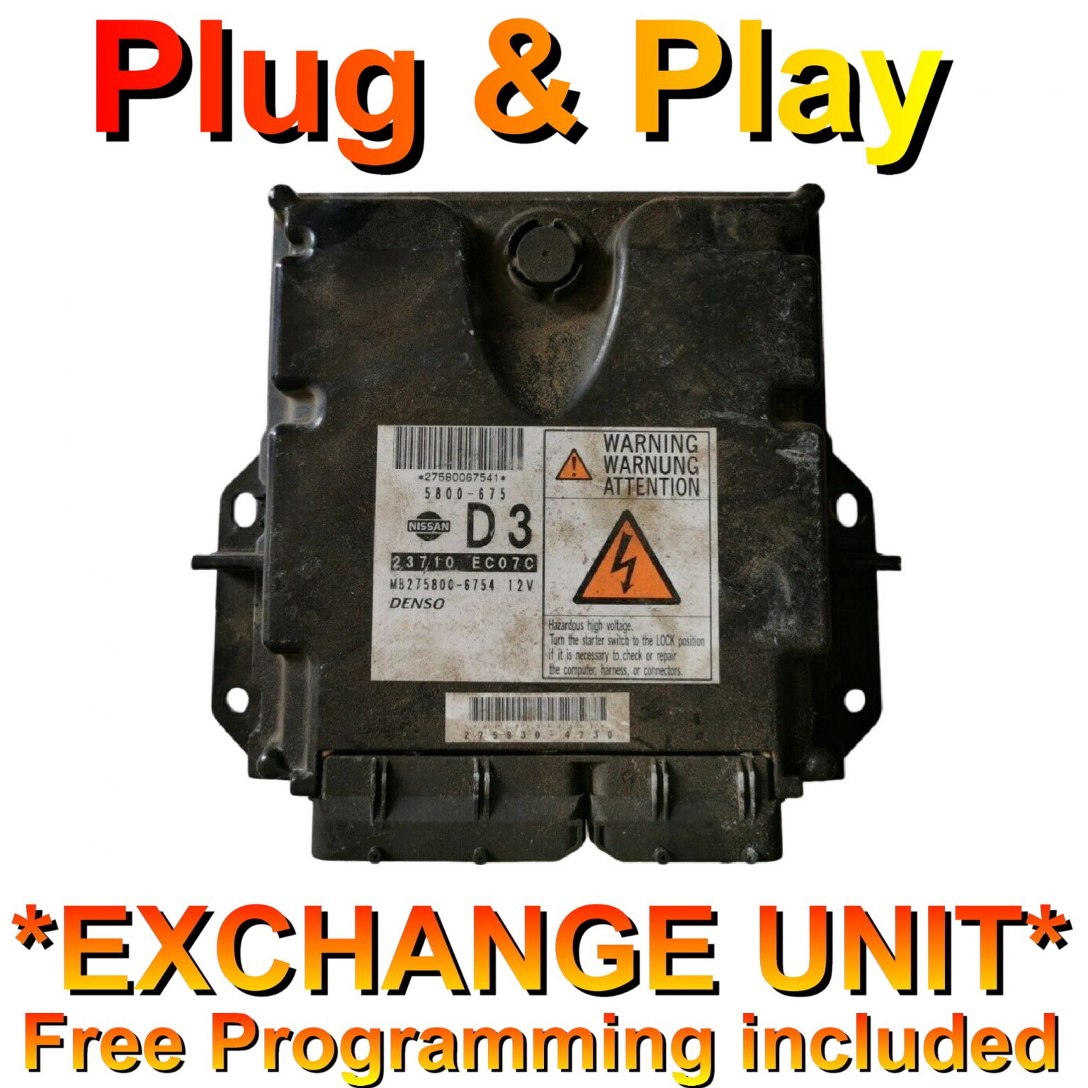 Nissan Navara ECU Denso 23710-EC07C | MB275800-6754 | Plug+Play ...