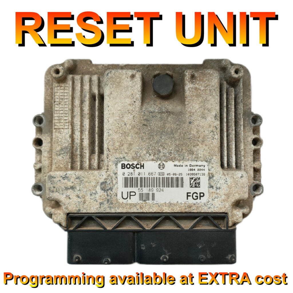 Vauxhall Opel Astra Zafira ECU Bosch 0281011667 | 55189924 | UP | EDC16 ...