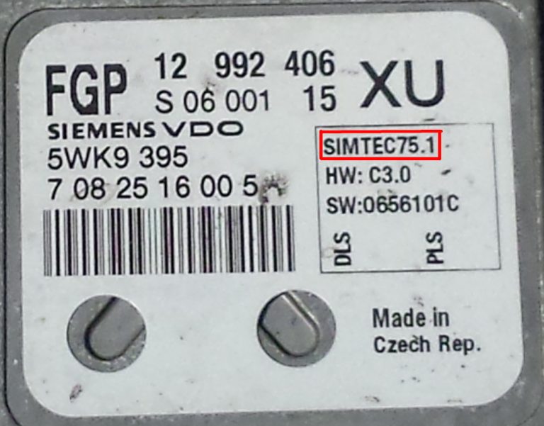 Opel Vauxhall ECU Siemens SIMTEC75 | SIMTEC77 | SIMTEC78 | Programming ...