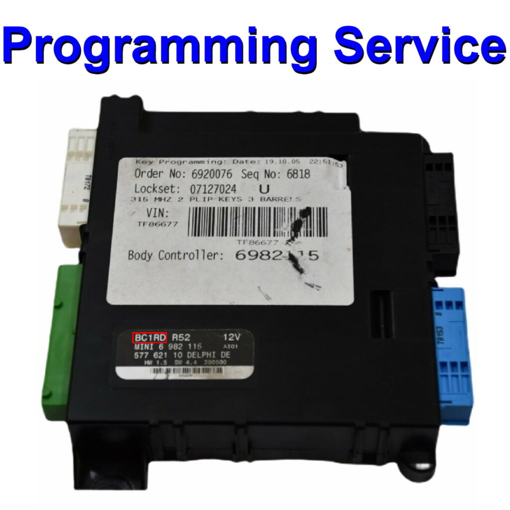 BMW Mini Delphi Body Control Module - Programming Service Buy Now