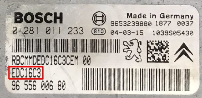 Citroen Peugeot ECU Bosch EDC16 | EDC16C3 | EDC16C34 | Programming ...