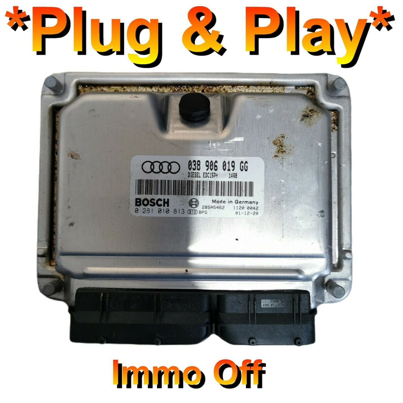 Audi ECU Bosch 0281010813 | 038906019GG | EDC15P+ | Plug+Play Immo off ...