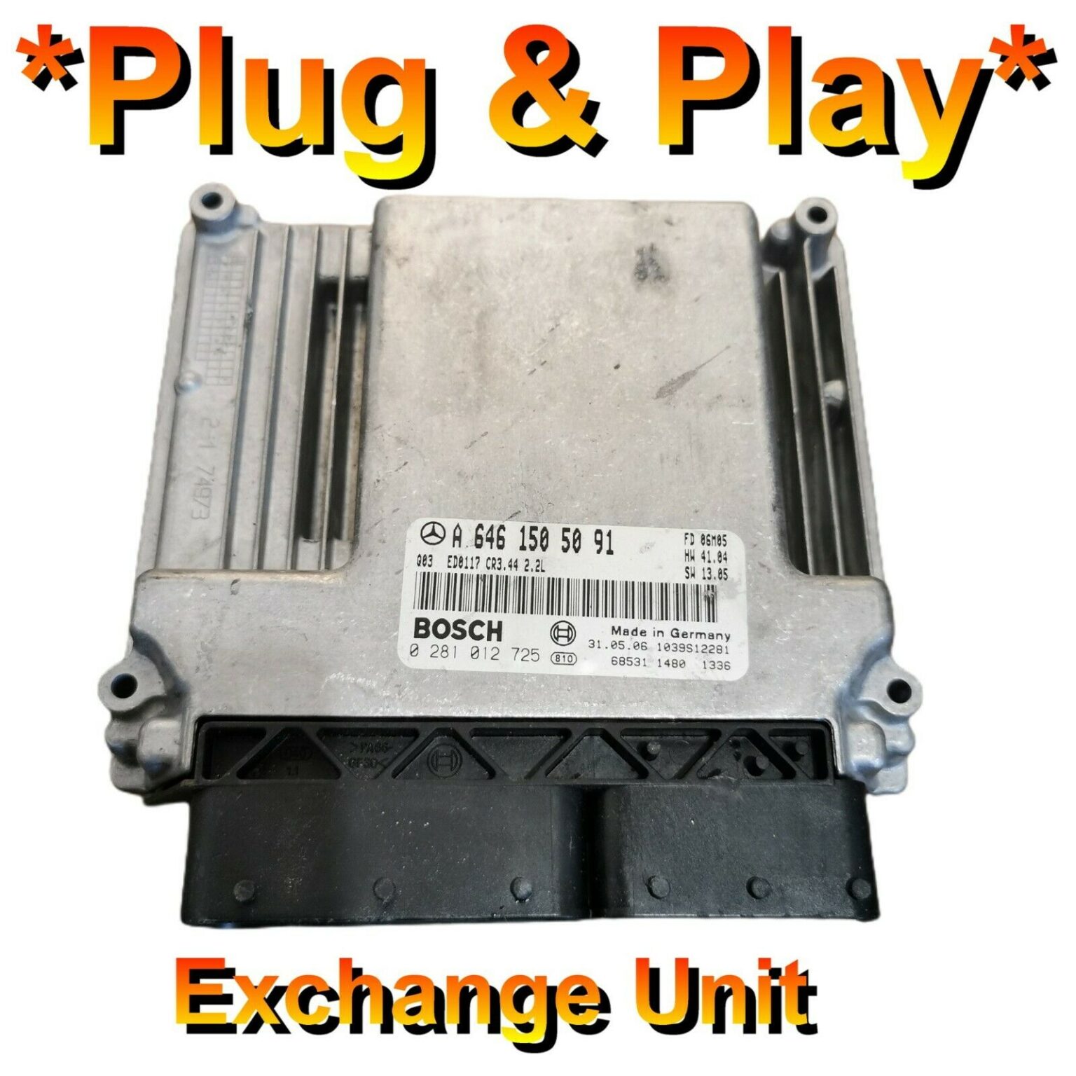 Mercedes ECU Bosch 0281012725 | A6461505091 | Plug+Play Exchange unit ...