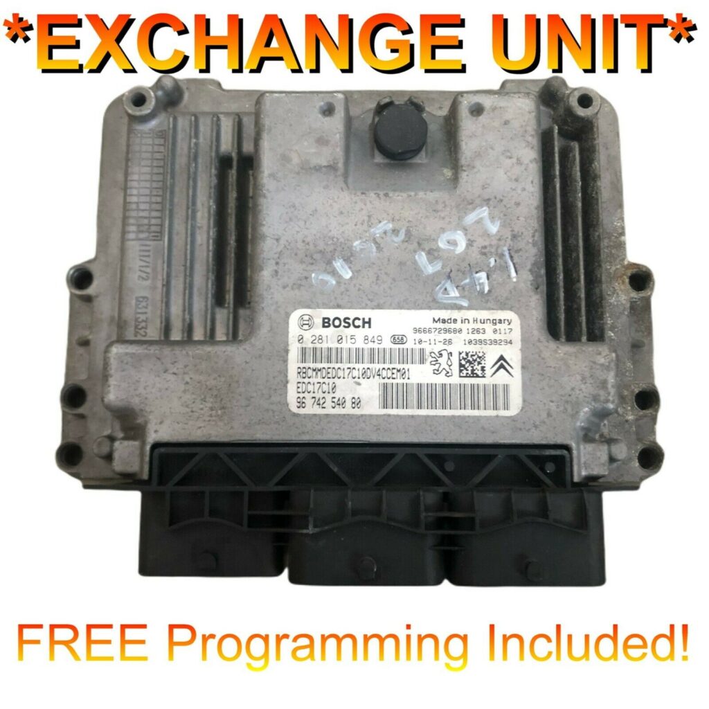 Peugeot Citroen ECU Bosch 0281015849 | 9674254080 | EDC17C10 | *Plug ...