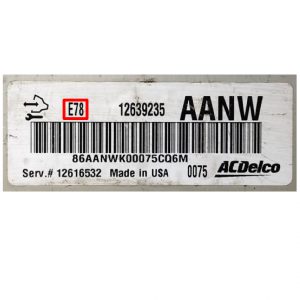 Vauxhall Opel ACDelco E78 Petrol ECU Programming Service Buy Now