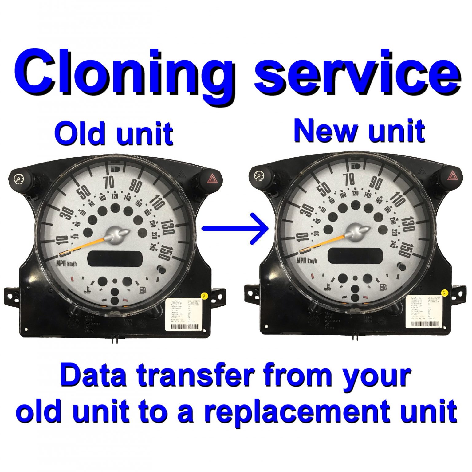 Mini R50 R52 R53 Instrument cluster programming service Buy Now