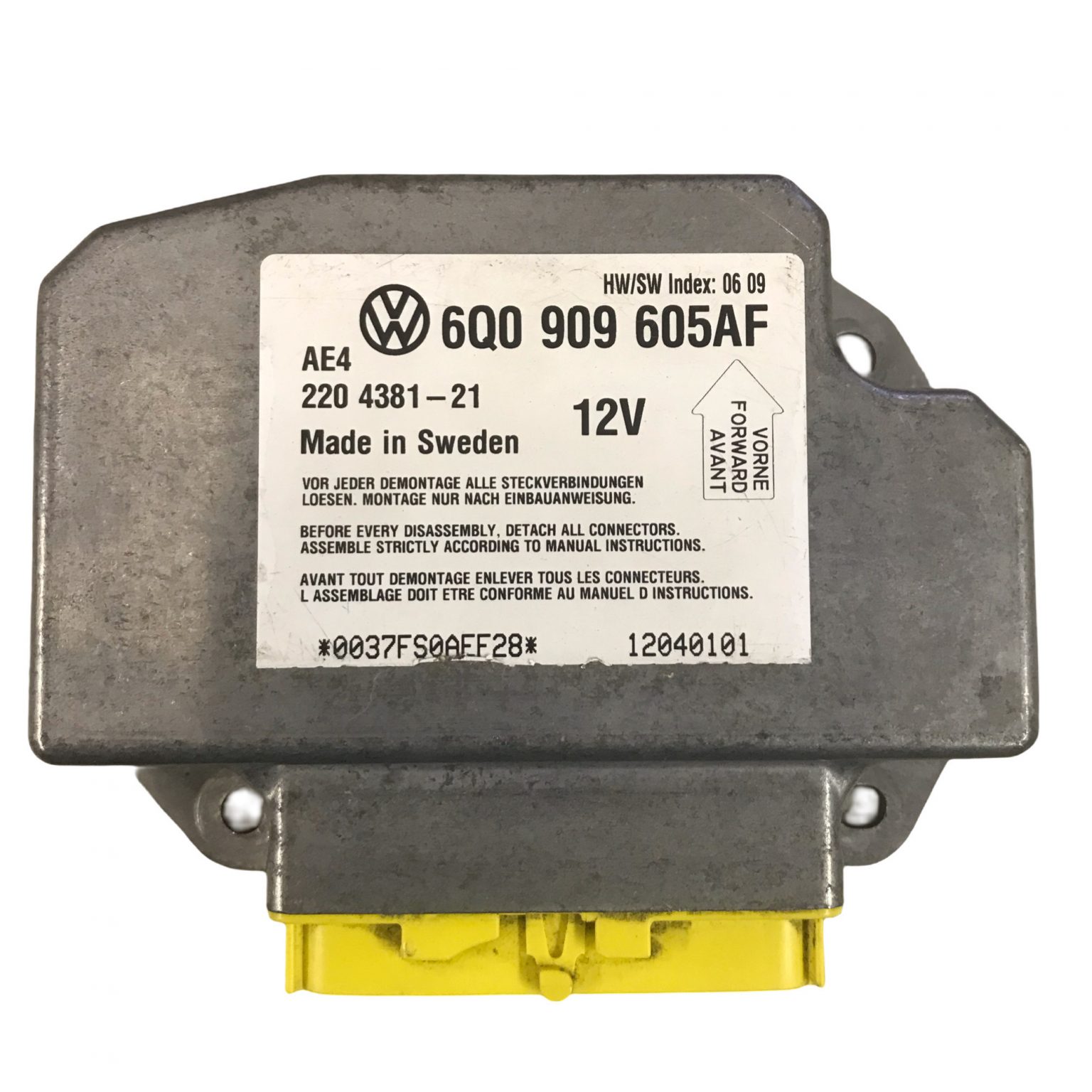 VW Beetle Airbag ECU 6Q0909605AF | Programming / Reset / Repair Service ...