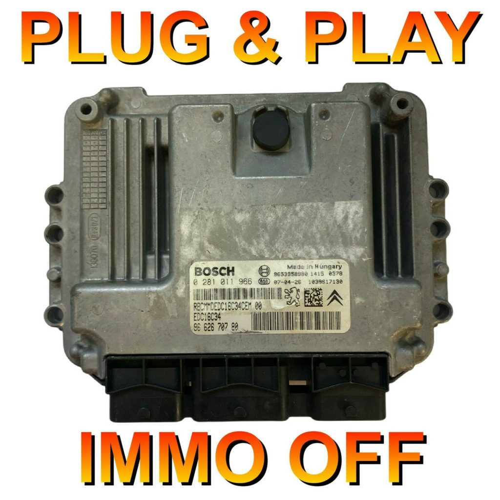Peugeot Citroen ECU 0281011966 | 9662670780 | EDC16C34 | Plug+Play IMMO OFF - FREE RUNNING Buy Now