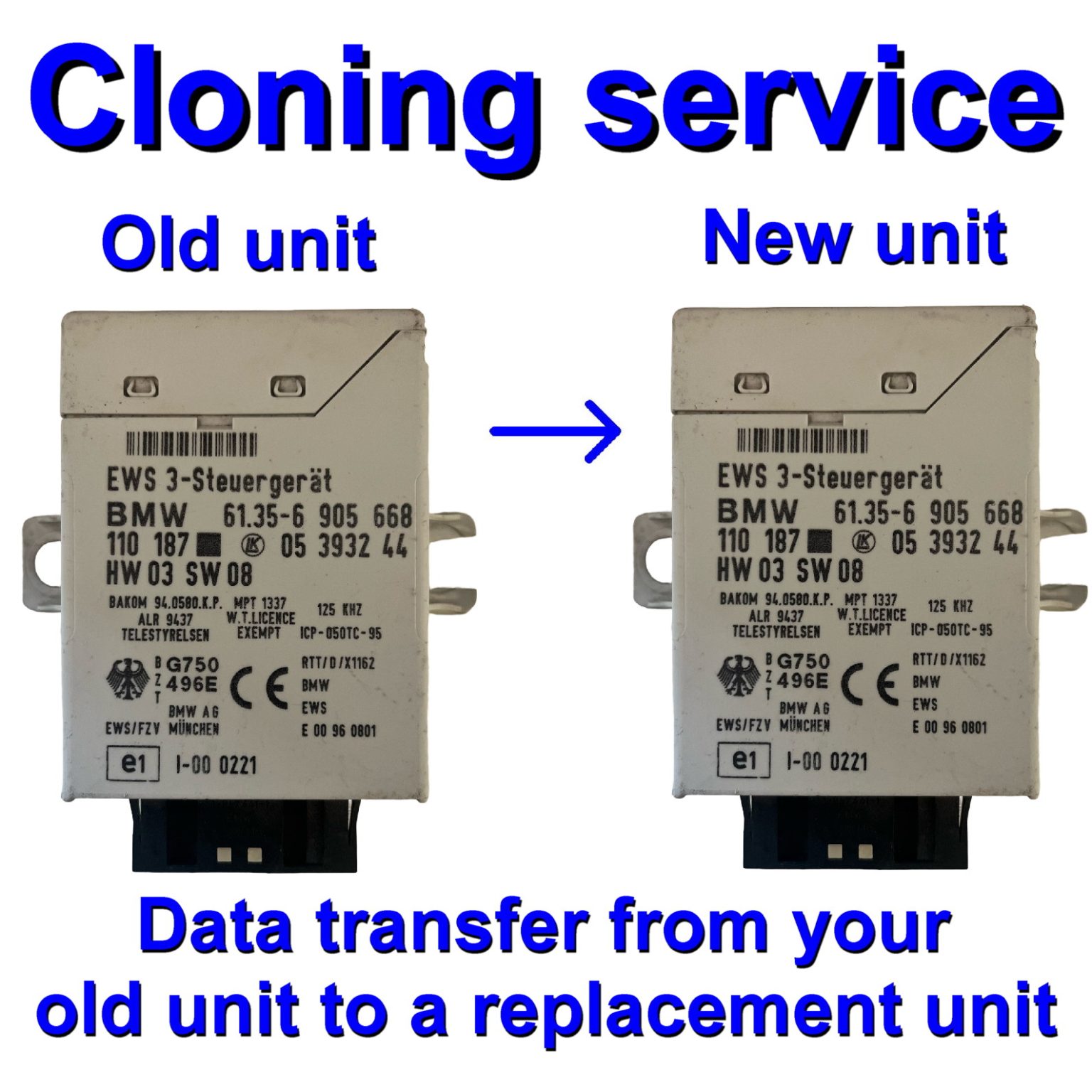BMW EWS3 / Immobilizer Control Module Unit | Key supply / Programming ...