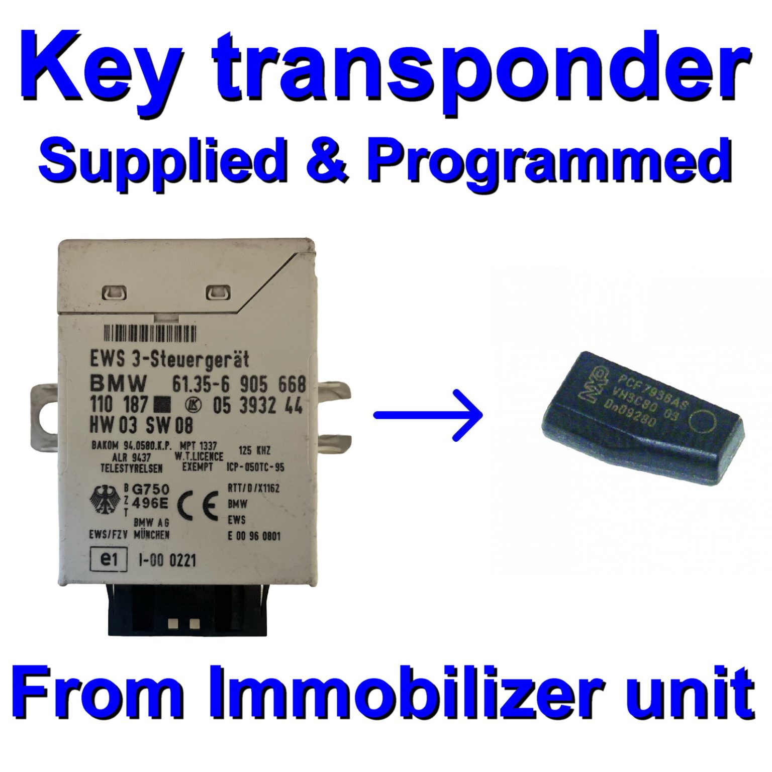 BMW EWS3 / Immobilizer Control Module Unit | Key supply / Programming ...