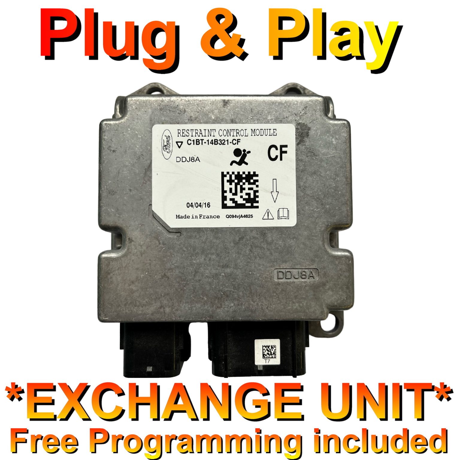 Ford Fiesta MK7 Airbag ECU C1BT-14B321-CF | Plug+Play Exchange unit ...