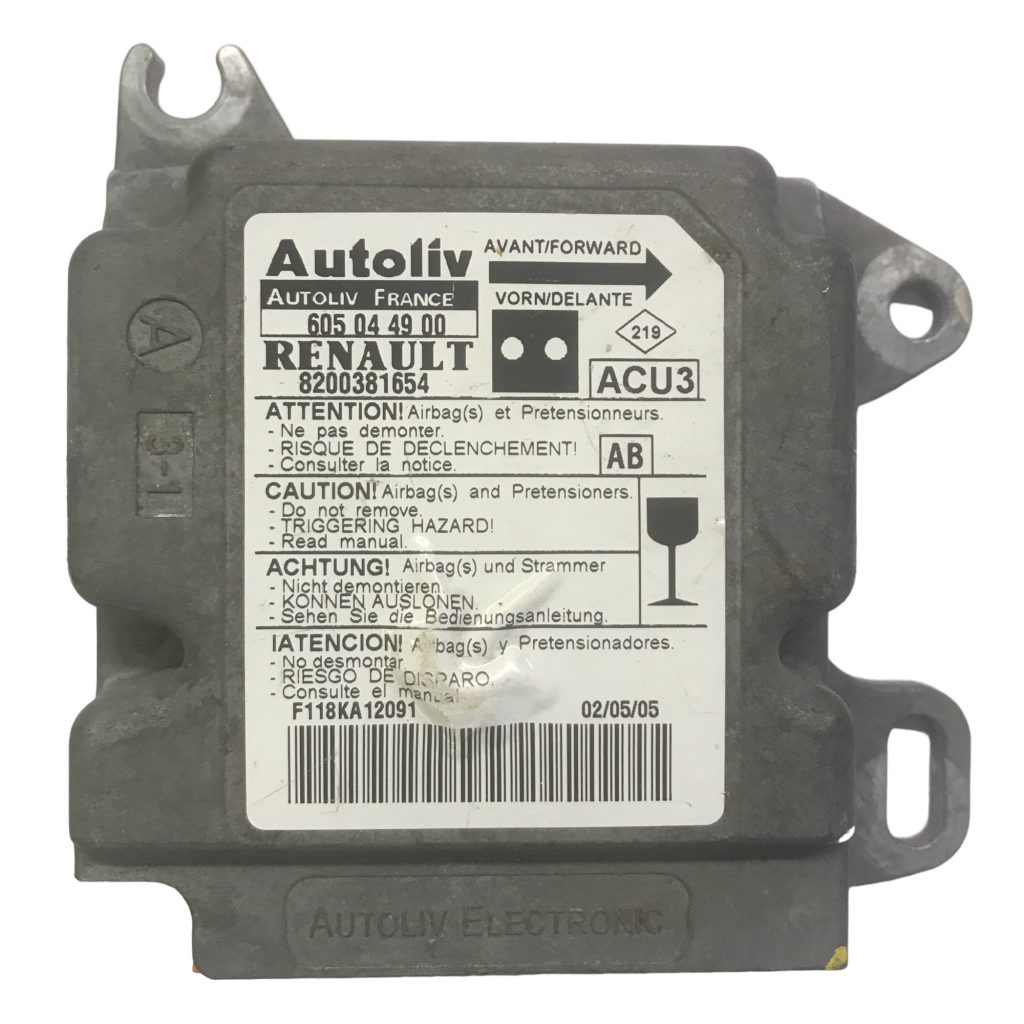 Renault Kangoo Airbag ECU Autoliv 605044900 | 8200381654 - Programming ...