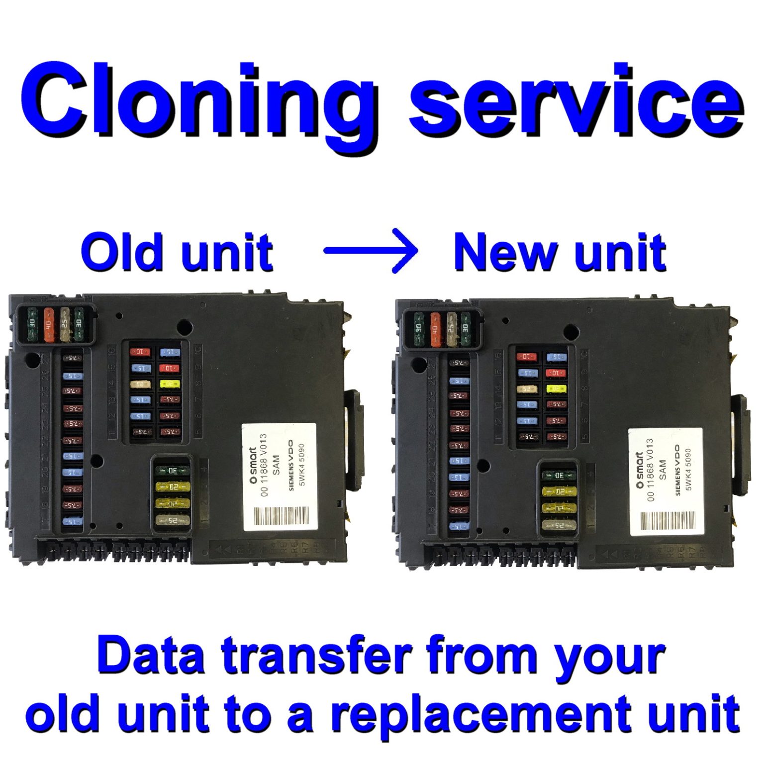 Smart car (Mercedes) Siemens SAM unit - Programming / Cloning Service ...