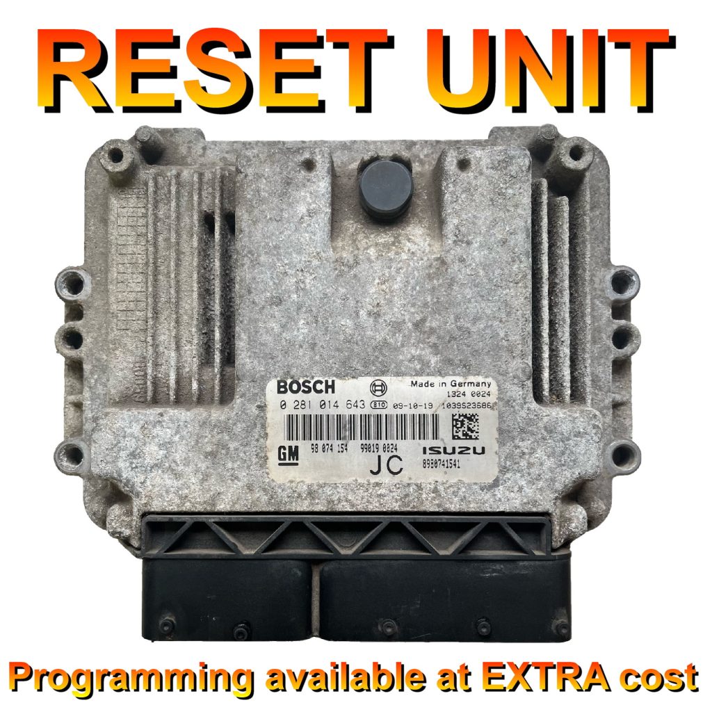 Vauxhall Opel Astra H ECU Bosch 0281014643 | 98074154 | JC | EDC16C9 ...