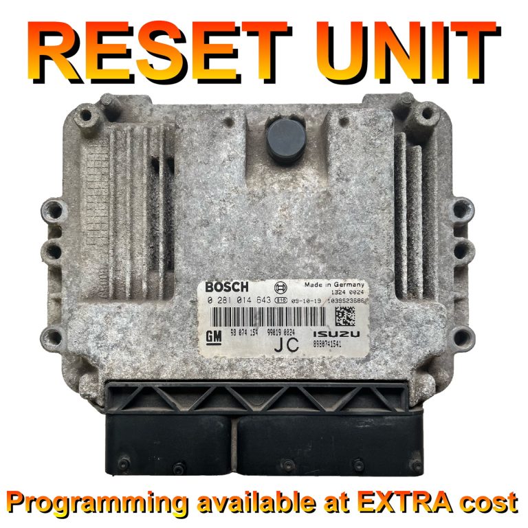 Vauxhall Opel Astra H ECU Bosch 0281014643 | 98074154 | JC | EDC16C9 ...
