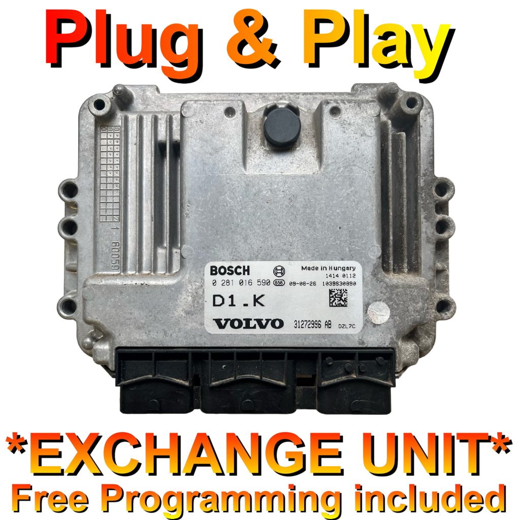Volvo V50 ECU Bosch 0281016590 | 31272996 | D1.K | EDC16C34 | Plug+Play ...