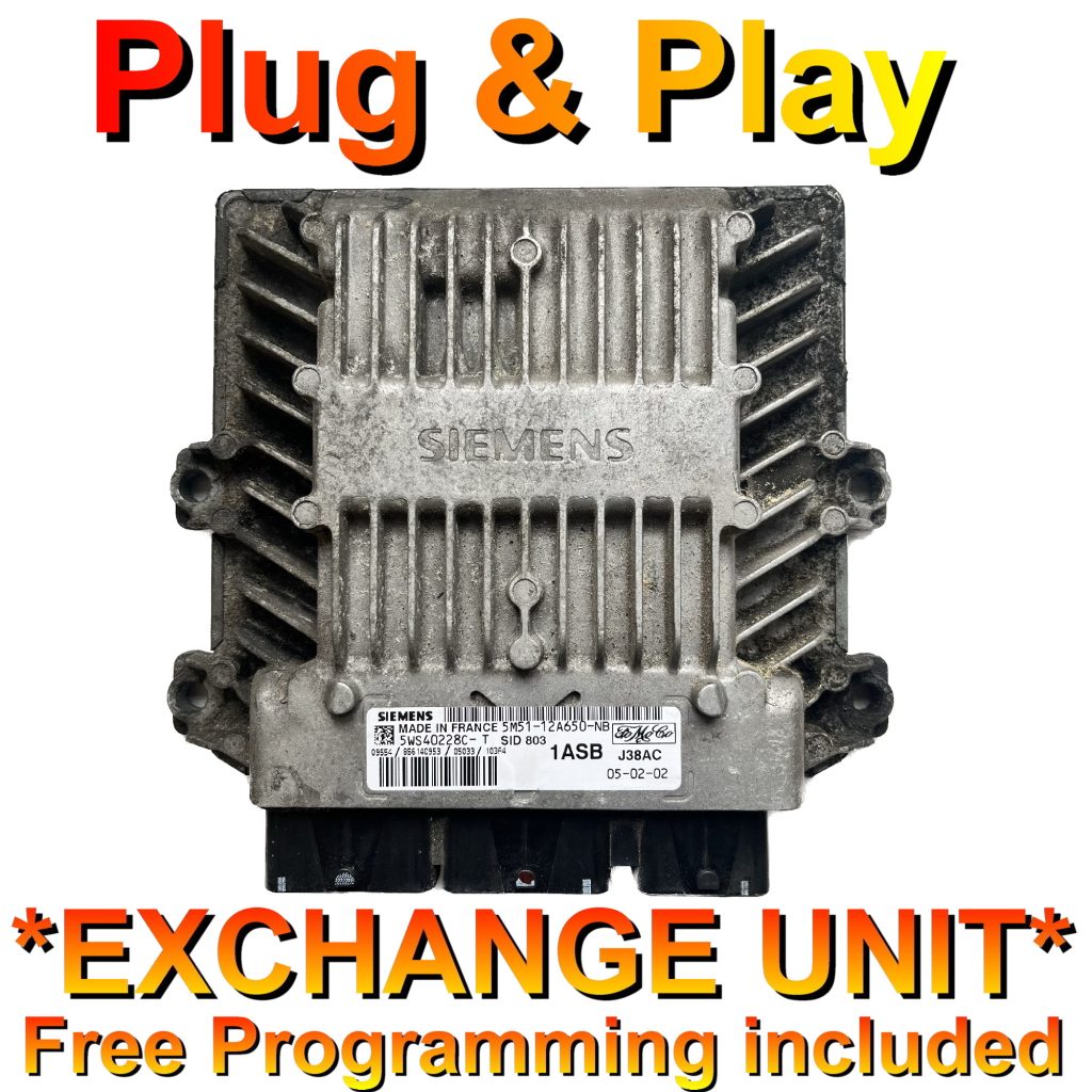 Ford ECU 5M51-12A650-NB | 5WS40228C-T | 1ASB | SID803 | Plug+Play ...