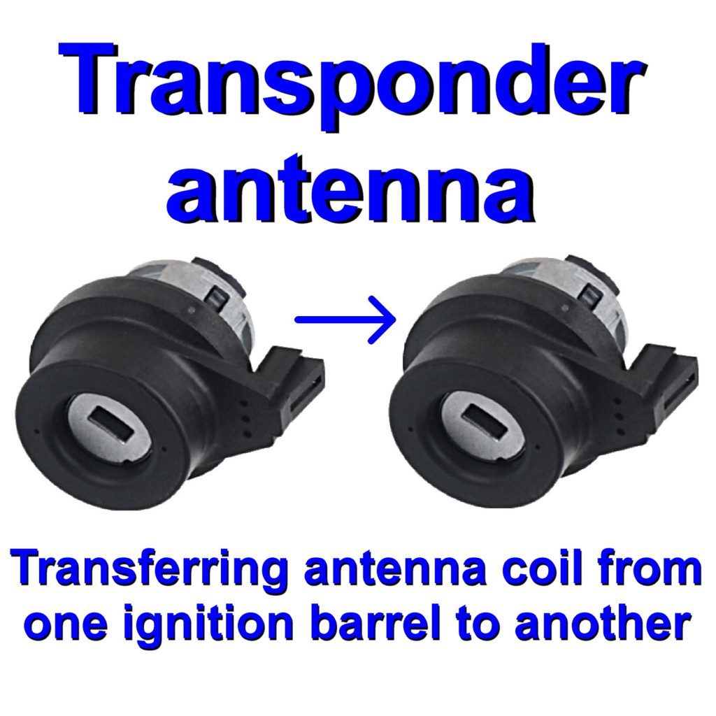 Audi Seat Skoda VW Ignition lock barrel / Transponder antenna removal ...