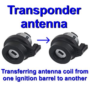 Audi Seat Skoda VW Ignition lock barrel / Transponder antenna removal ...