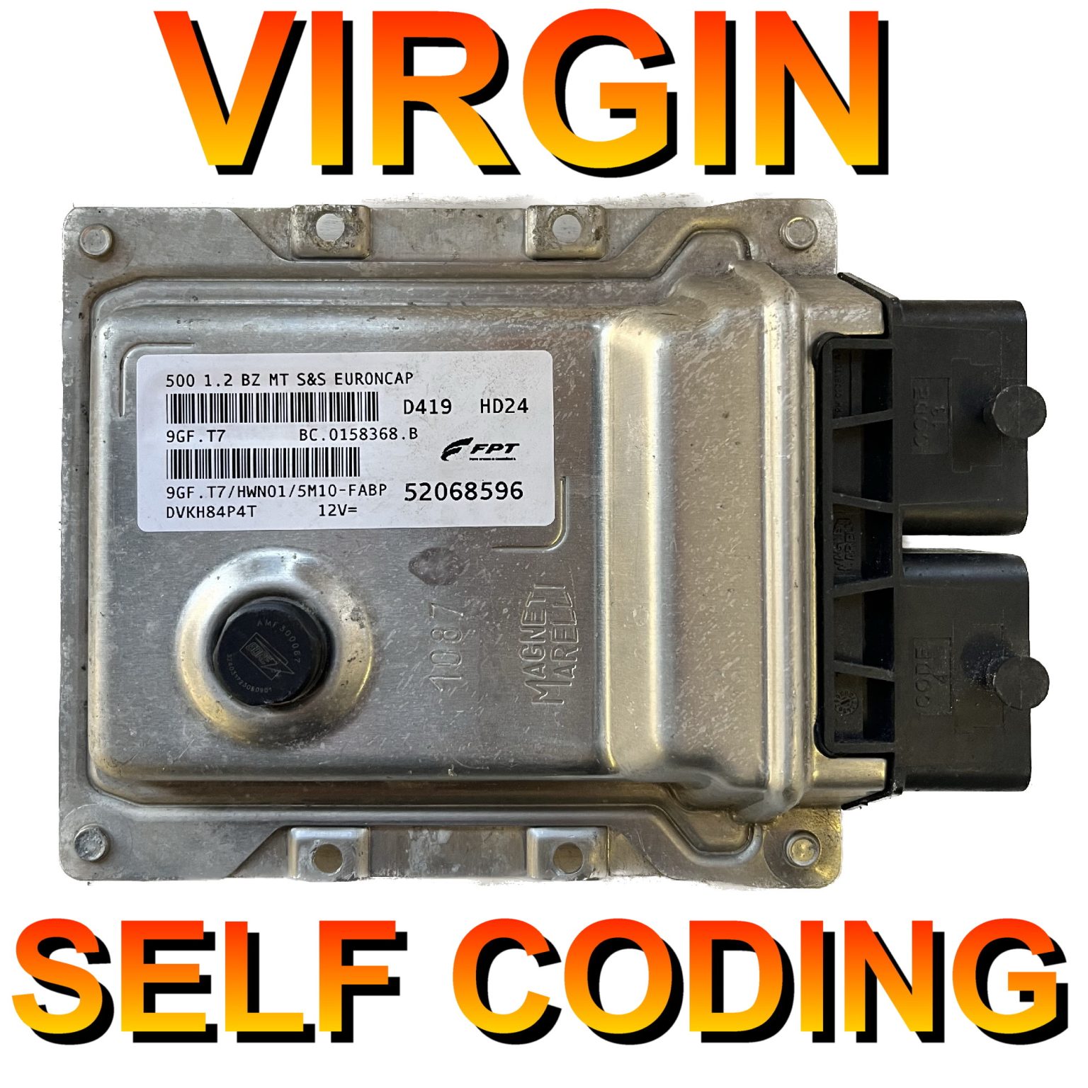 Fiat ECU 9GF.T7 | HWN01 | 52068596 | Virginized Self coding unit Plug ...
