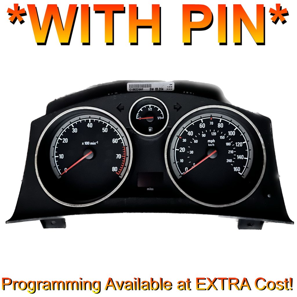 Vauxhall Opel Astra H Instrument Cluster / Clocks 13186324HF | WITH PIN ...