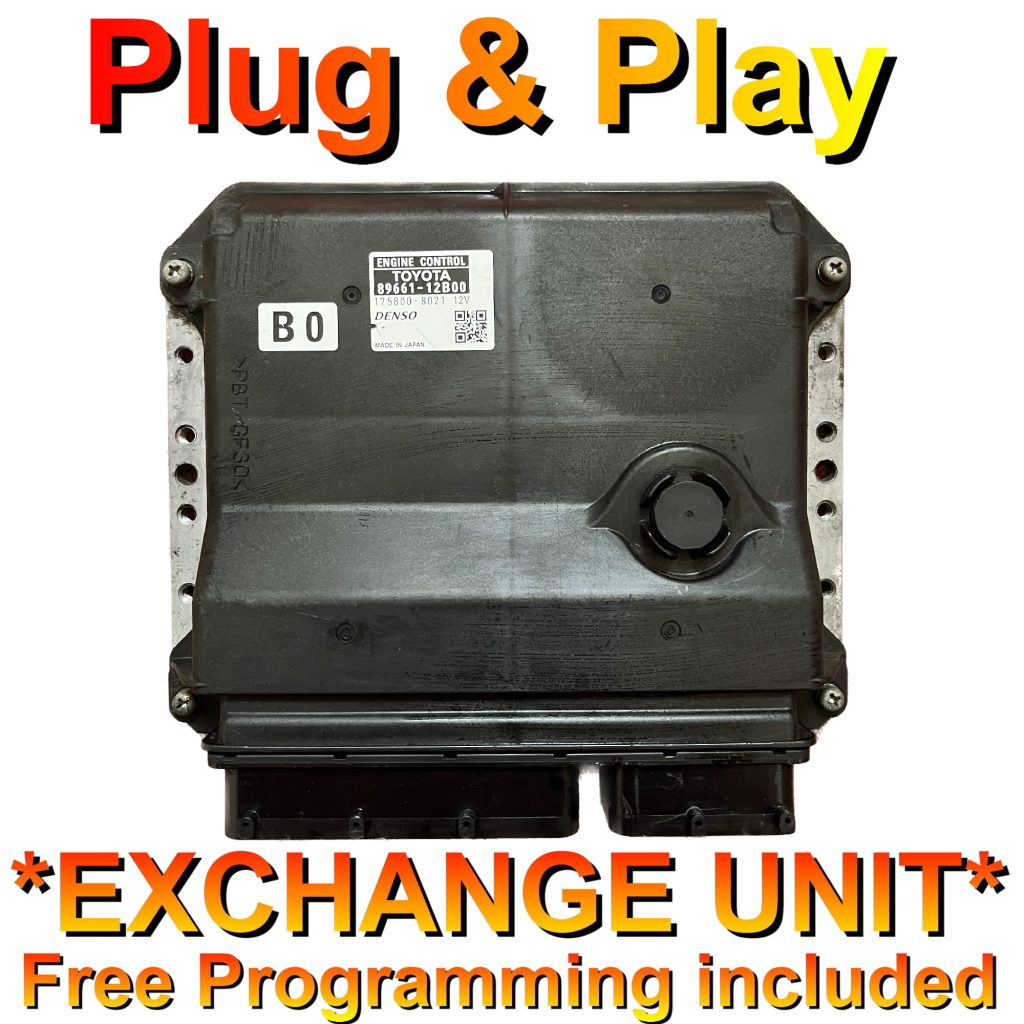 Toyota ECU Denso 89661-12B00 | 175800-8021 | B0 Plug+Play Exchange unit Buy Now