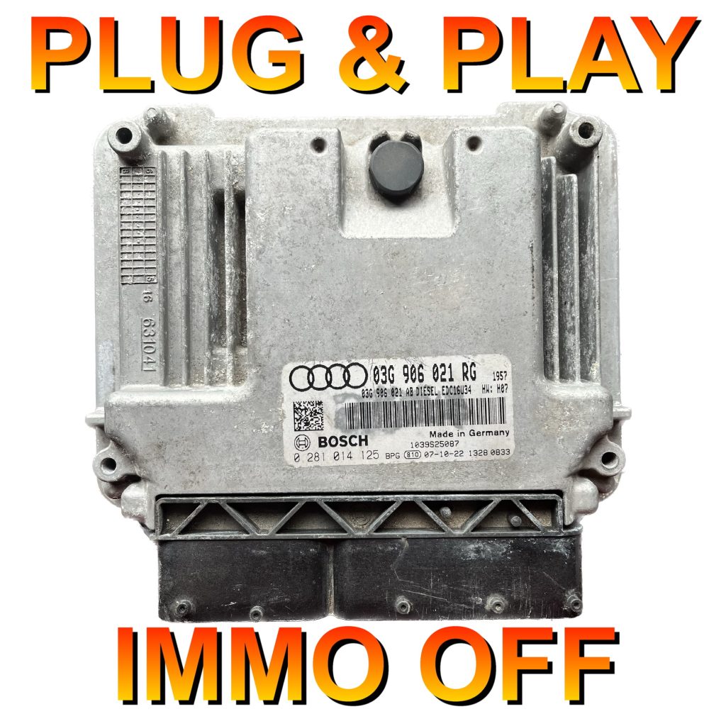 VW Audi A3 ECU Bosch 03G906021RG | 0281014125 | EDC16U34 | Plug+Play ...