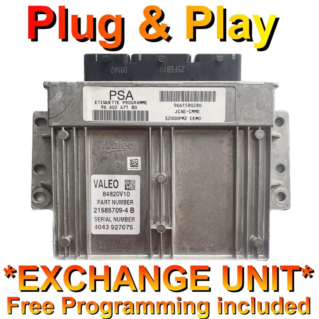Citroen Berlingo ECU Valeo 9660247180 | 9661580280 | S2000 | Plug+Play Exchange unit Buy Now