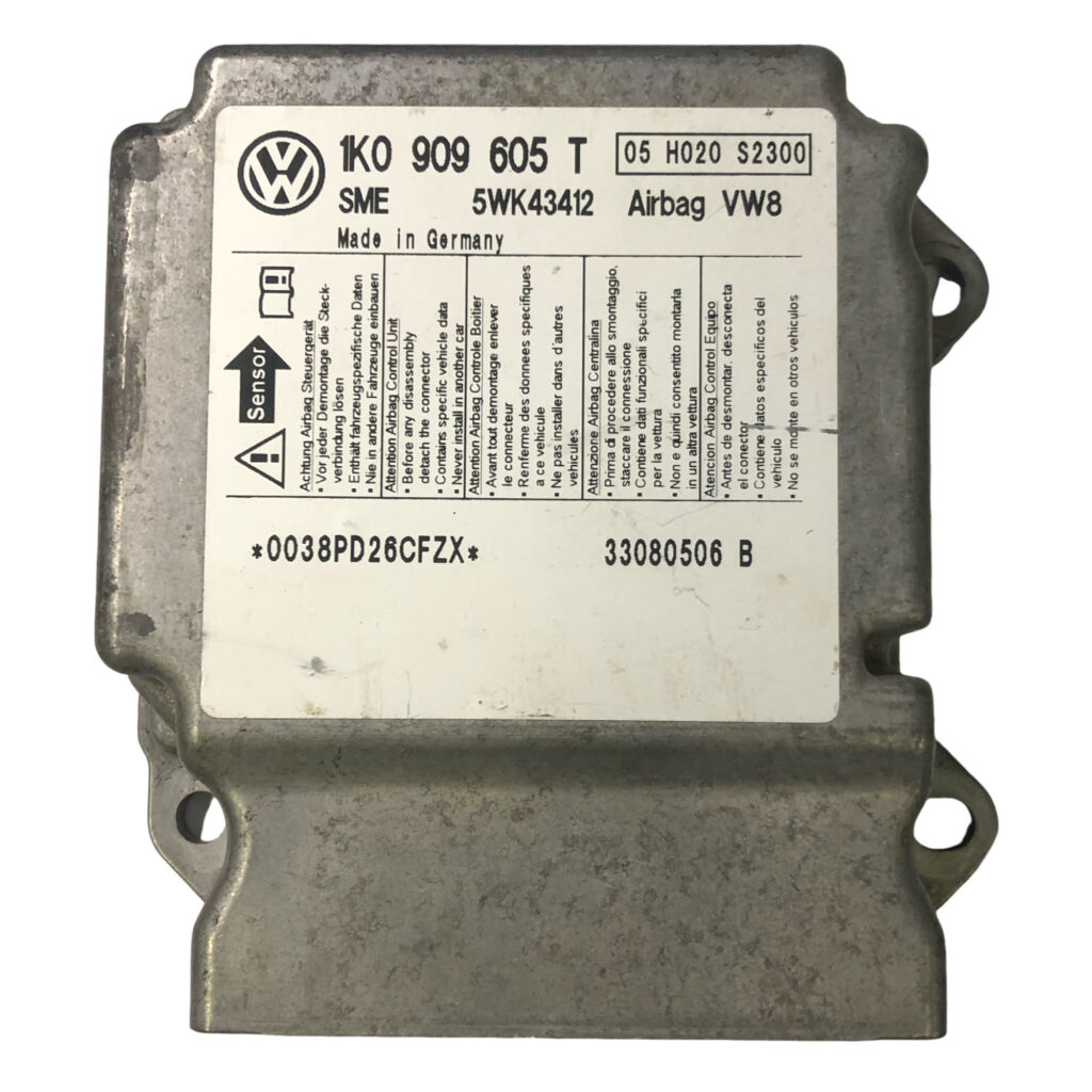 VW Golf airbag ECU | 1K0909605T | 5WK43412 | Crash data reset ...