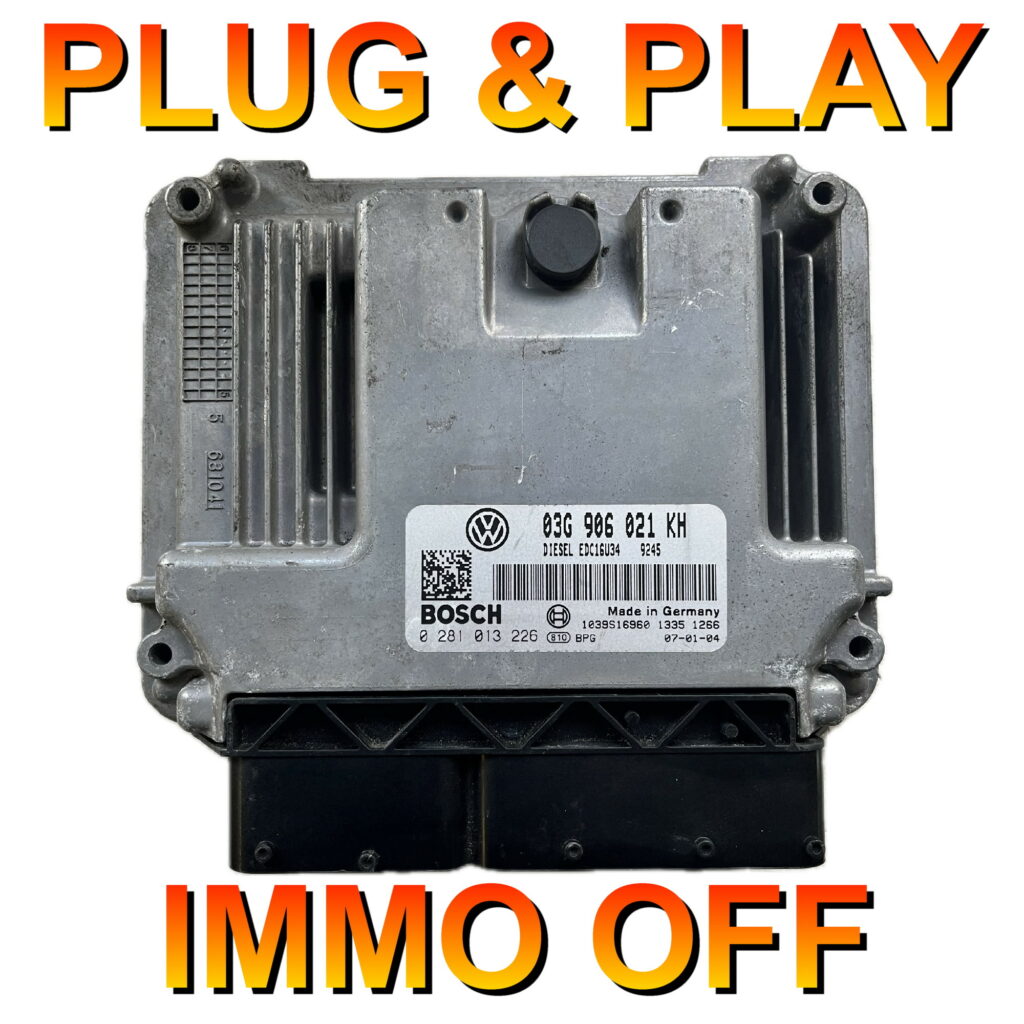 VW Audi Seat Skoda ECU Bosch 0281013226 | 03G906021KH | EDC16U34 | Plug ...