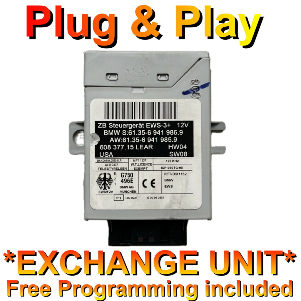 BMW X5 Immobilizer Unit ECU 608377.15 | HW04 | Plug+Play Exchange unit ...