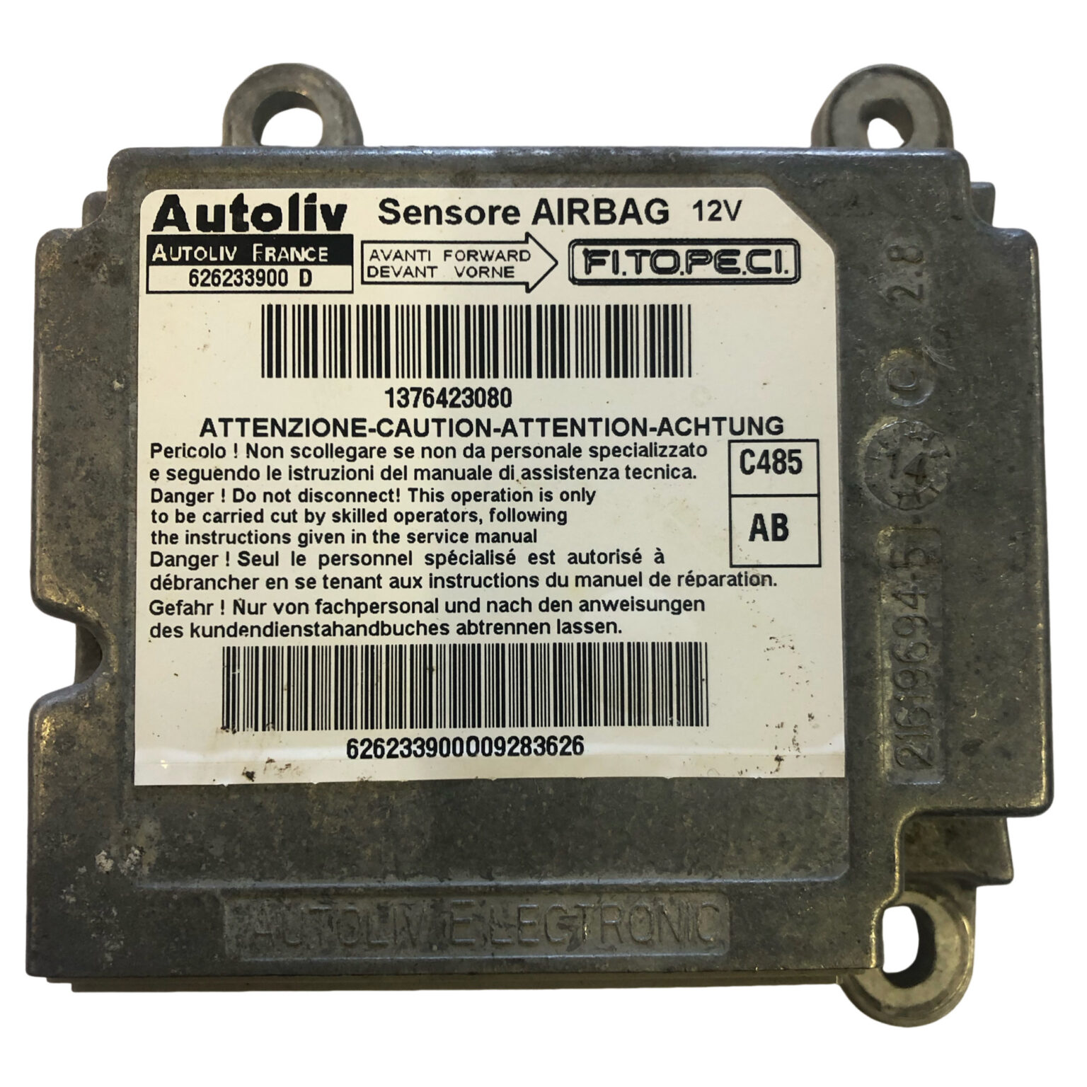 Fiat Qubo Airbag ECU Autoliv 626233900D | 1376423080 | Programming ...