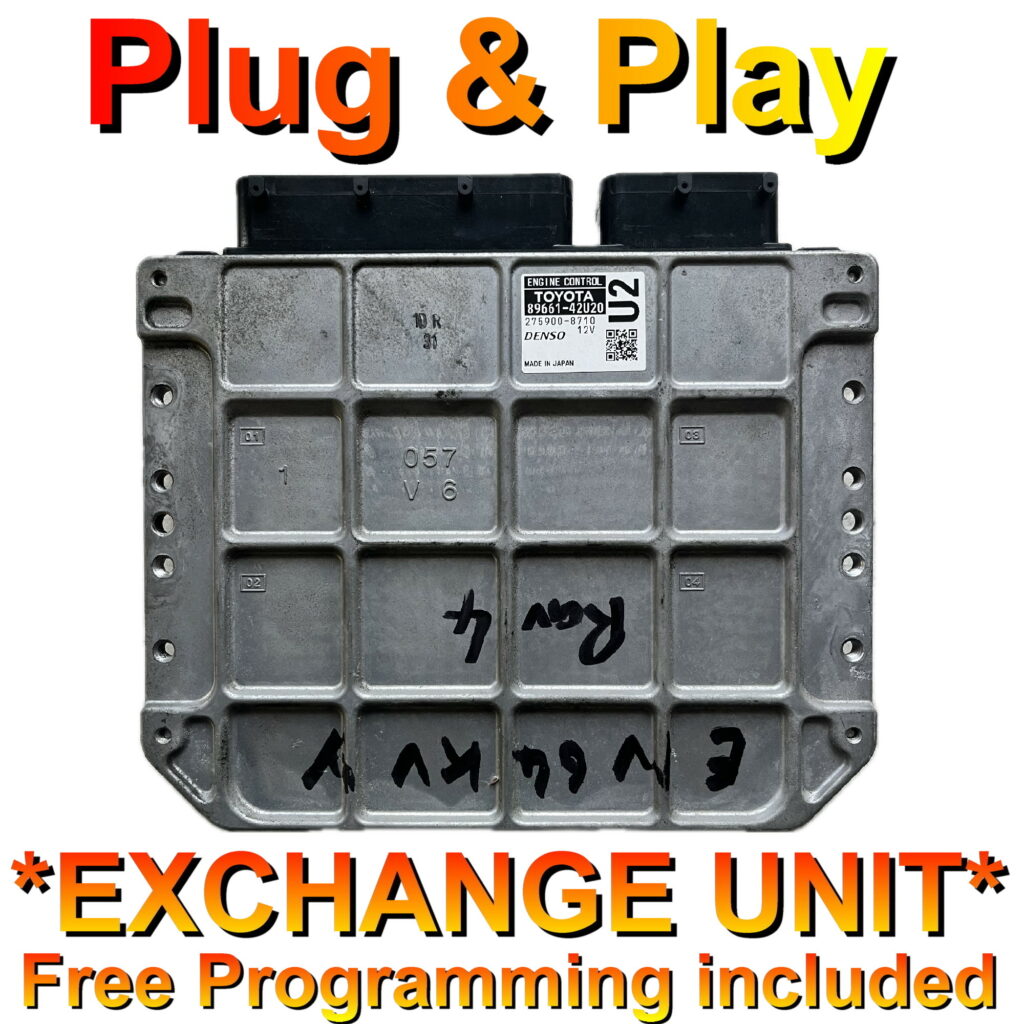 Toyota Rav4 ECU Denso 89661-42U20 | 275900-8710 | U2 | Plug+Play (Exchange unit) Buy Now
