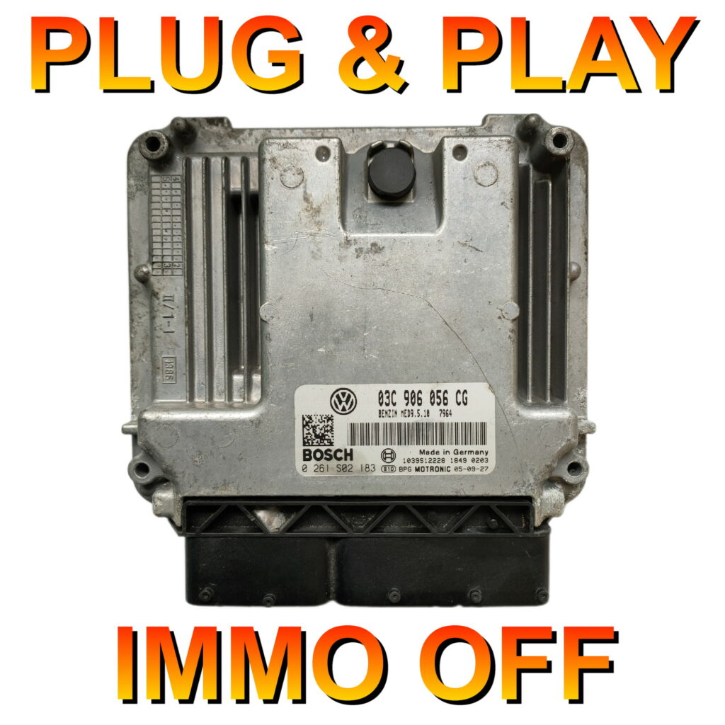 VW Golf MK5 ECU Bosch 0261S02183 | 03C906056CG | MED9.5.10 | Plug+Play ...
