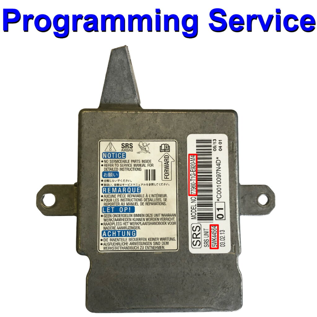 Honda Airbag ECU Siemens 77969-T1G-E920-M4 | 5WK44564 - Programming ...