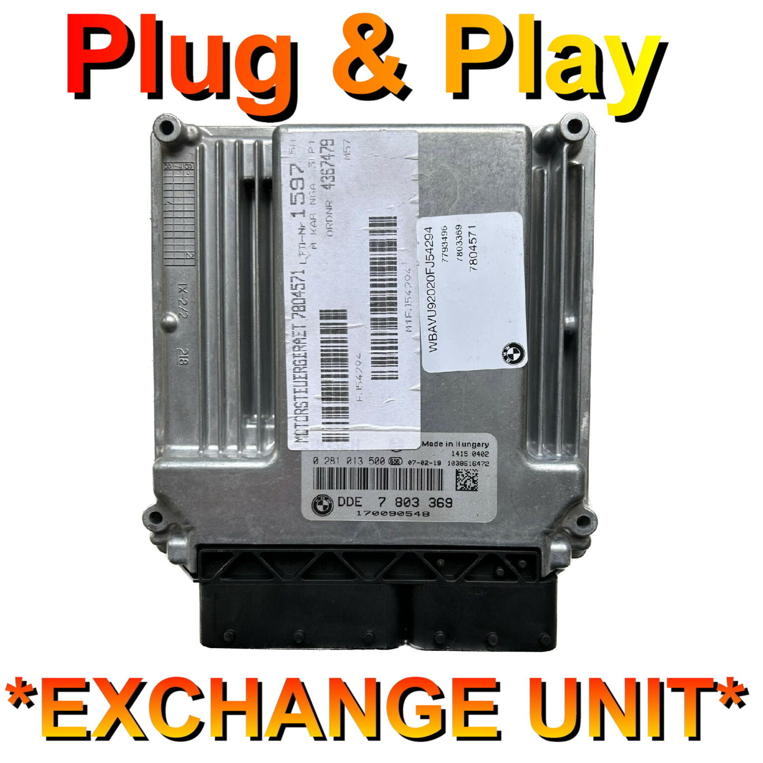 BMW 7 Series ECU Bosch 0281013500 | DDE7803369 | EDC16CP35 | Plug+Play ...