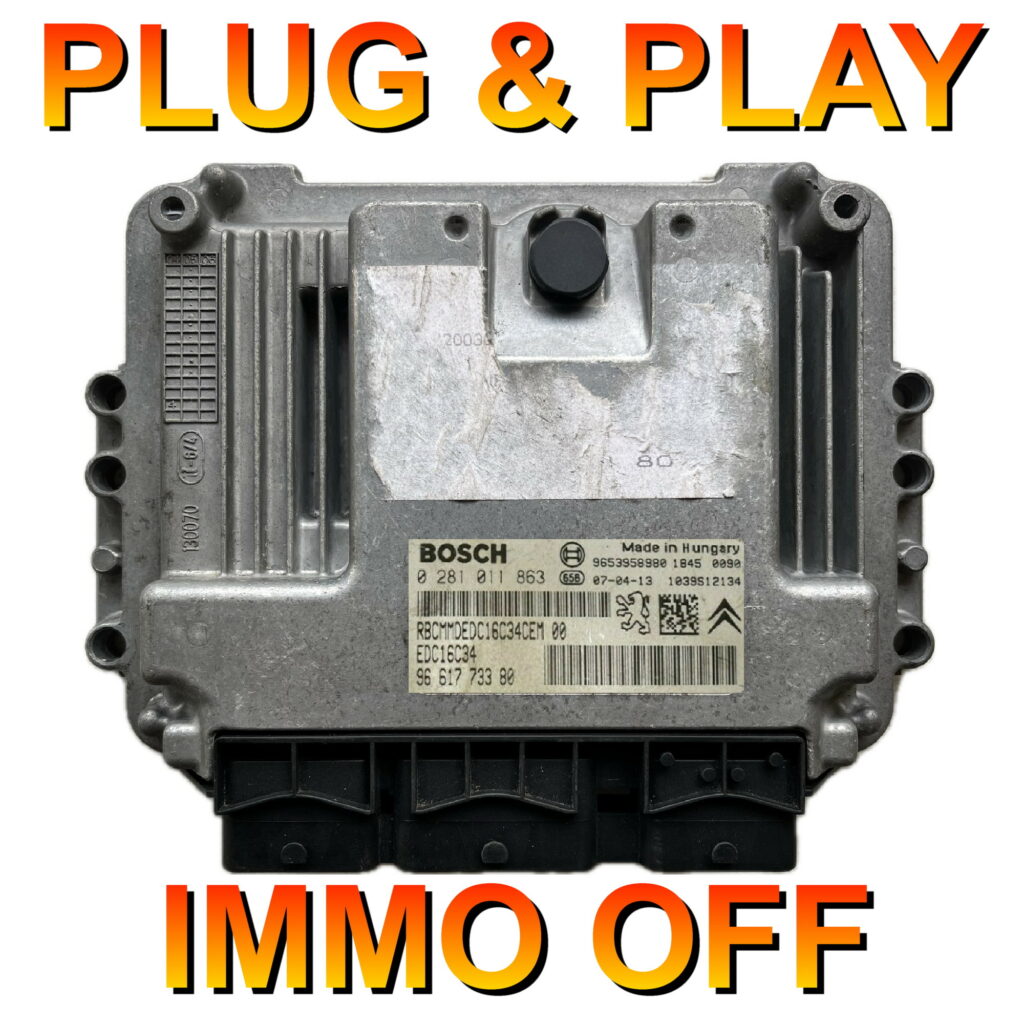 Citroen Peugeot ECU Bosch 0281011863 | 9661773380 | Plug+Play | Immo Off Buy Now