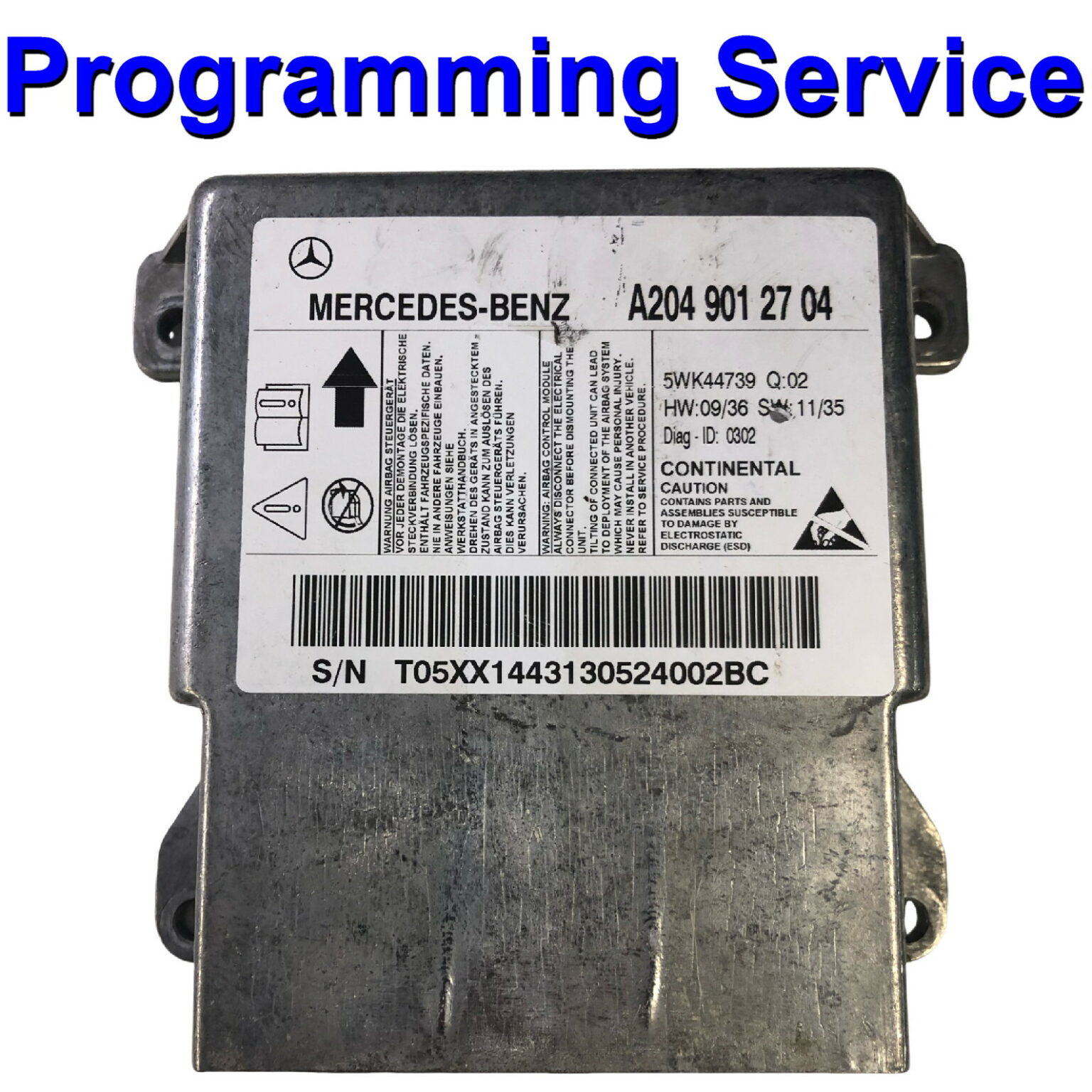 Mercedes Airbag ECU Continental A2049012704 | 5WK44739 | Programming ...