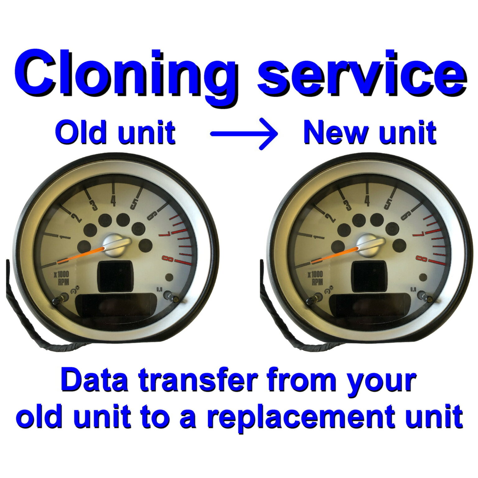 Mini R50 R52 R53 R55 R56 R57 R60 R61 Rev Counter Pod programming ...