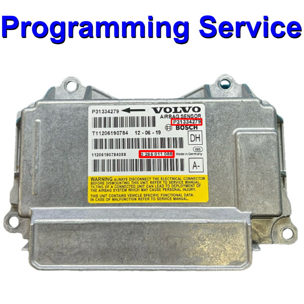 Volvo XC60 Airbag Bosch ECU 0285011088 | P31334279 - Programming ...