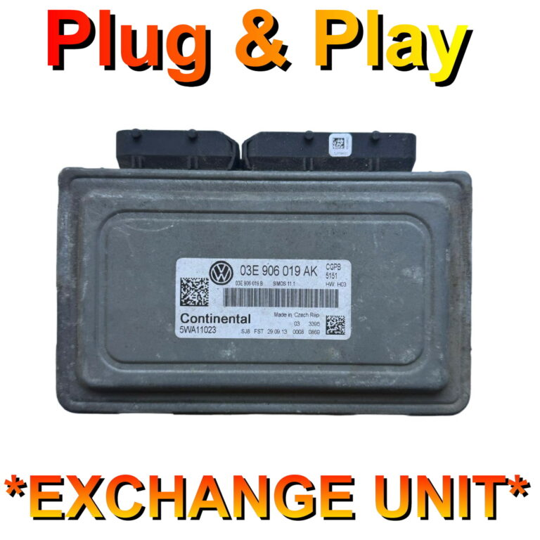 VW Polo ECU SIMOS11.1 | 5WA11023 | 03E906019AK Plug+Play Exchange Unit ...