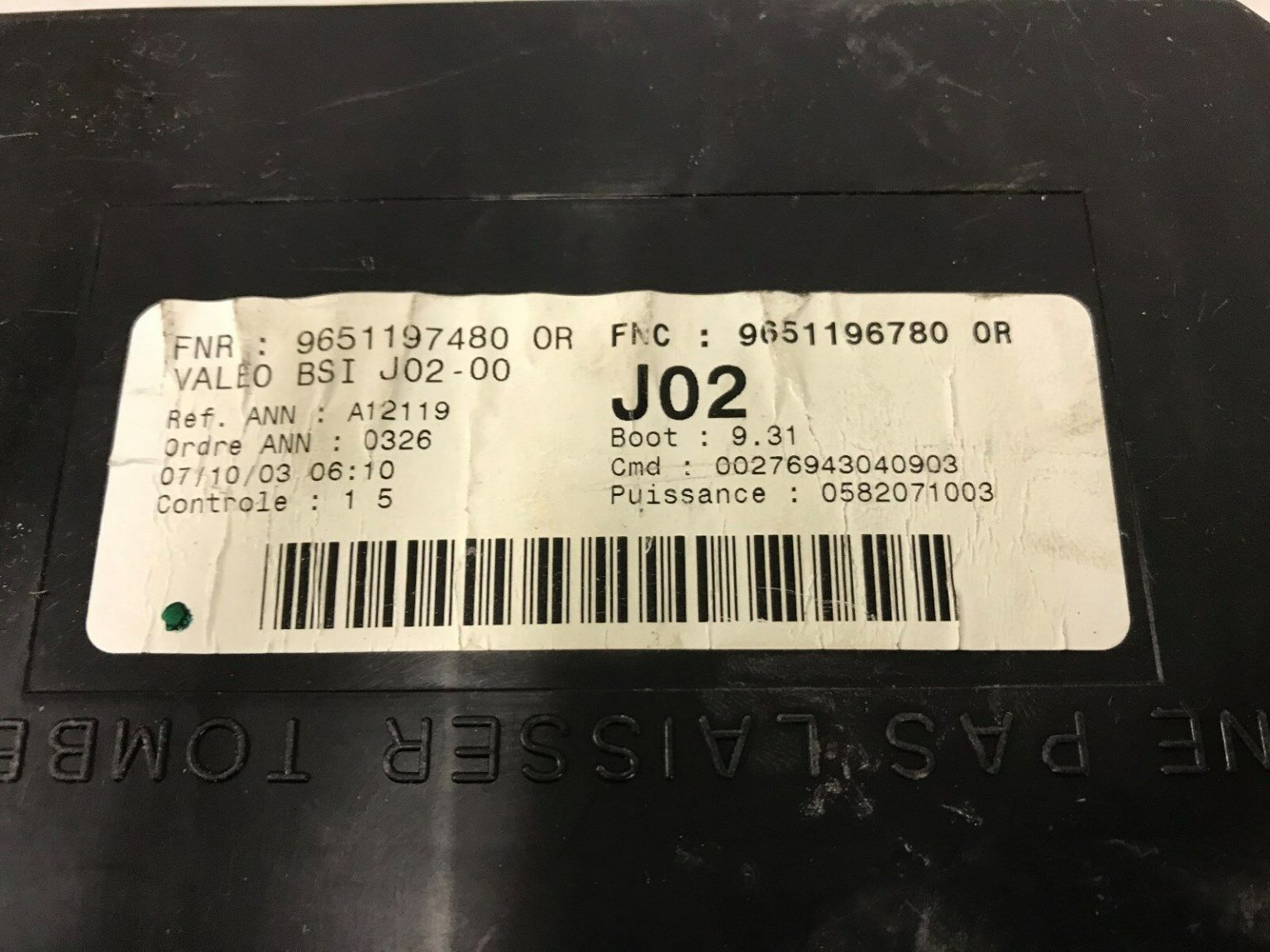 Citroen Peugeot BSI Valeo 9651197480 | 9651196780 BSI-J02 | Virgin unit Buy Now