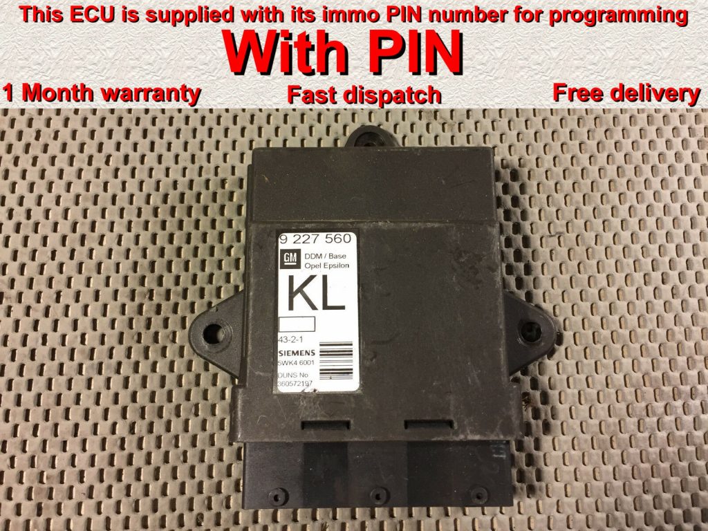 Vauxhall Opel Vectra DDM (driver Door Module) Siemens 9227560 | KL | *WITH PIN* Programming ...