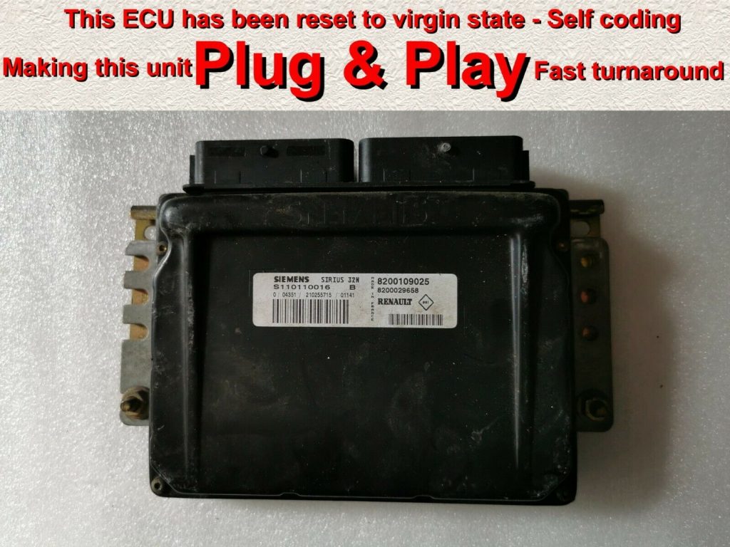 Renault Clio 1.2 ECU Siemens S110110016B | 8200029658 | 8200109025 ...